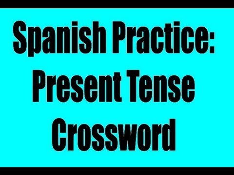 Spanish Practice: Present Tense Crossword (Includes Irregulars and Boot Verbs)