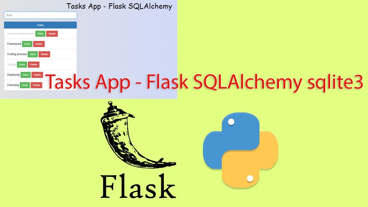 Tasks App - Flask SQLAlchemy sqlite3