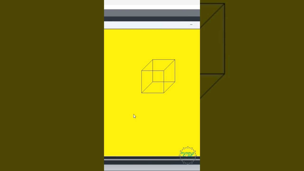 Learn Python Turtle: Drawaing Cube made easy || @PurpleCode404  || #python #pythonprogramming #java