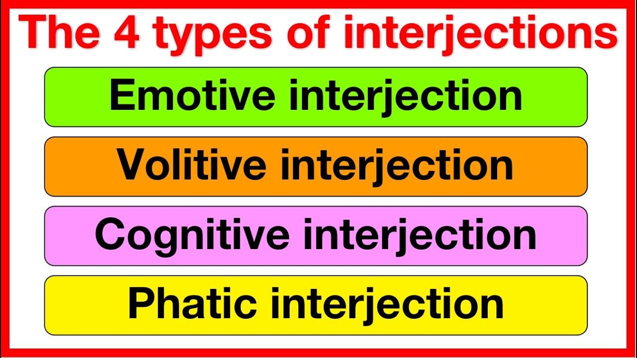 Learn all the types of INTERJECTIONS in English | Types of interjections, examples & sentence