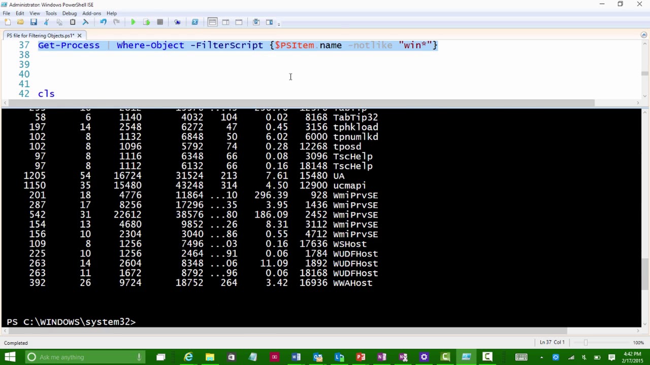 16 Powershell Filtering Objects