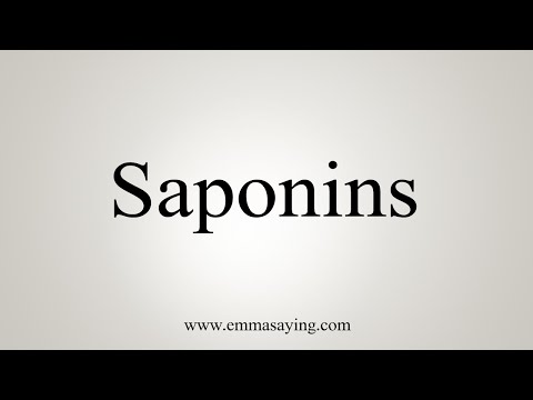 How To Say Saponins