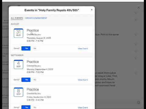 How to check Group Me calendar