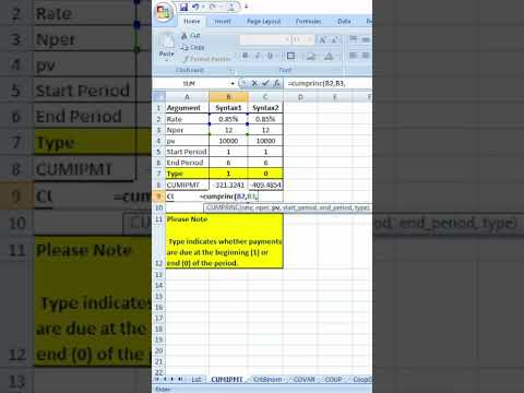 How to Calculate The Principal Repayment on Your Loan | CUMPRINC Function In Excel