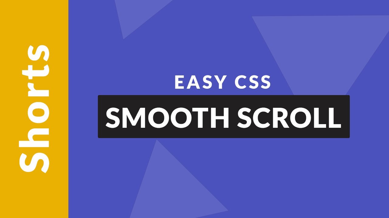 CSS Only Smooth Scroll (EASY)
