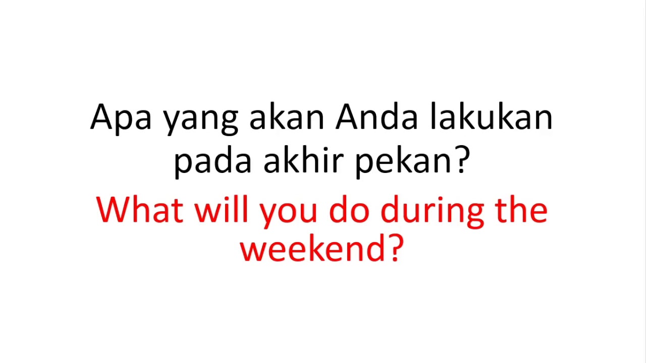 Indonesian Language Lessons - Future Tense