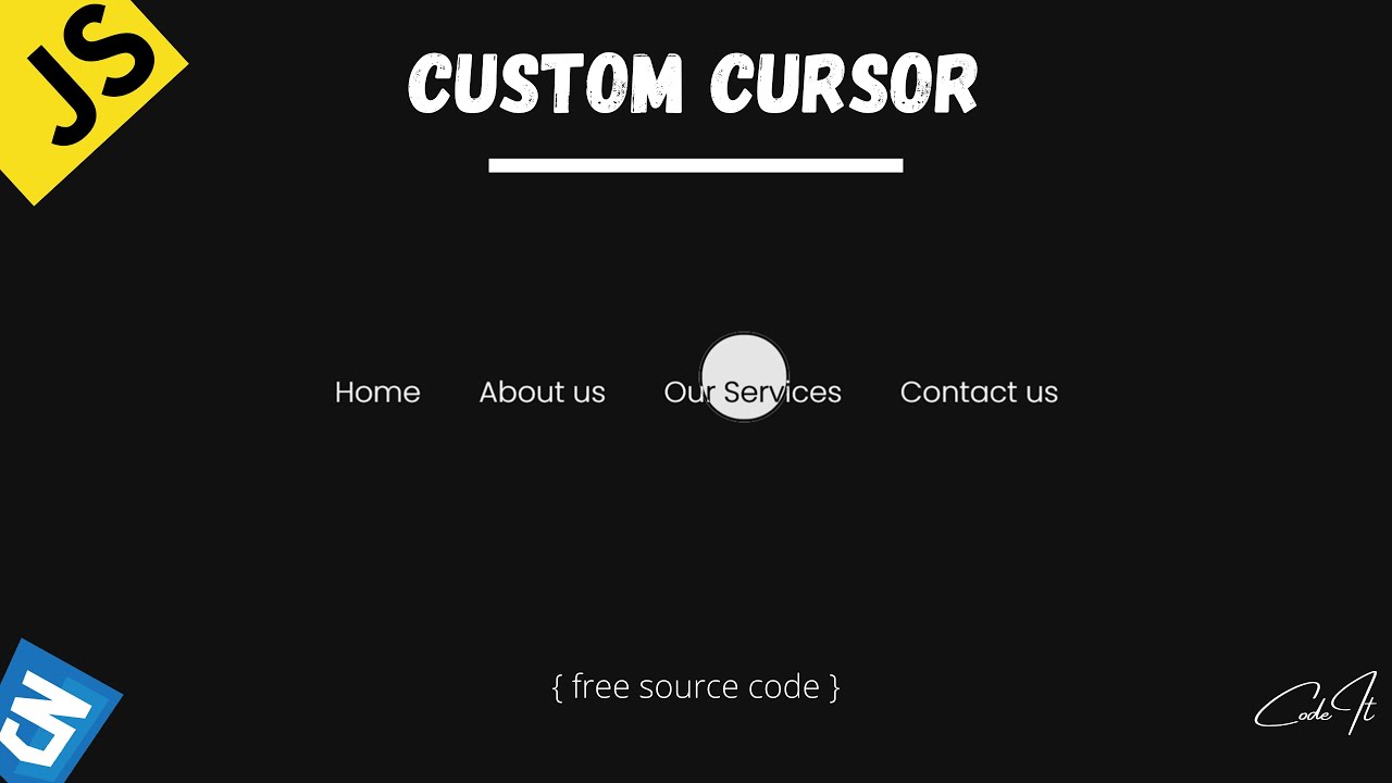 How to create custom cursor using html css and javascript only