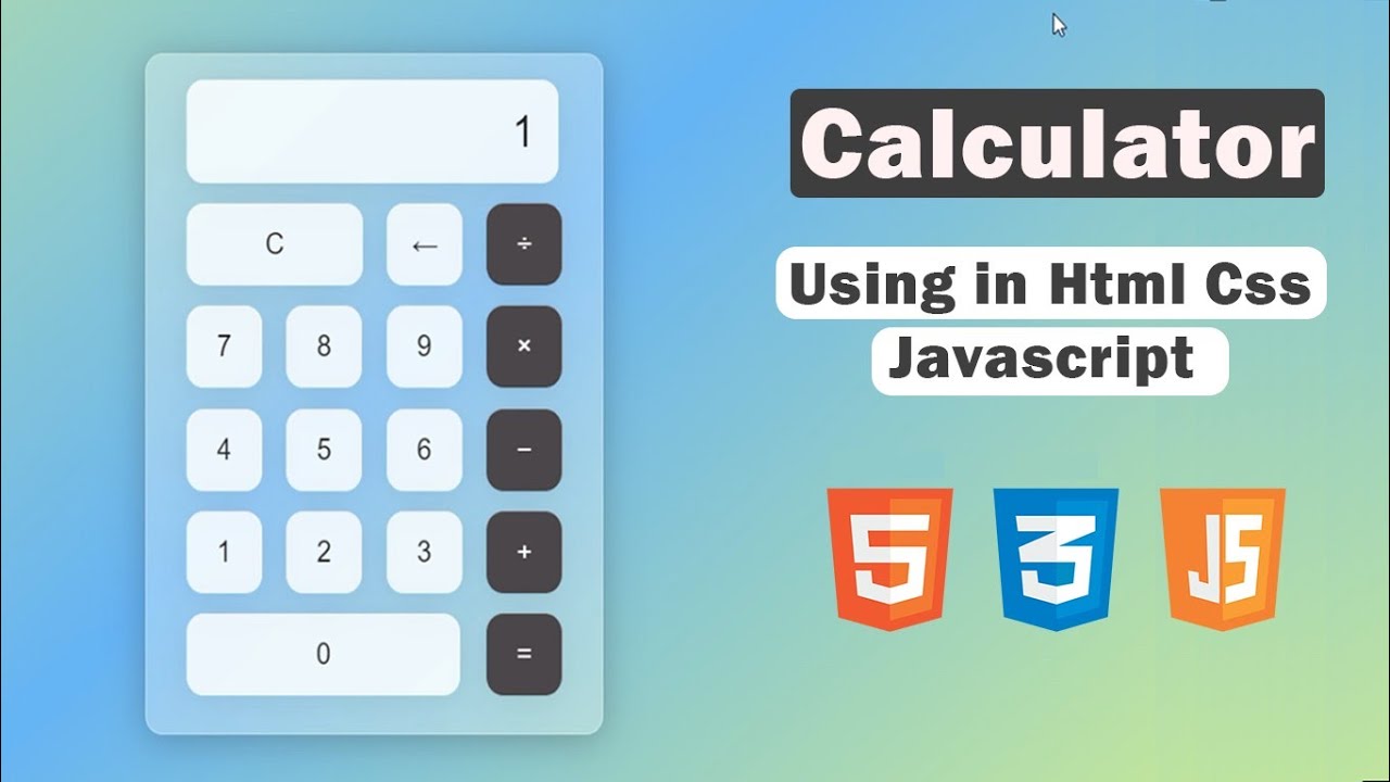 Creating a calculator Using Html Css &  javascript |Coding wing