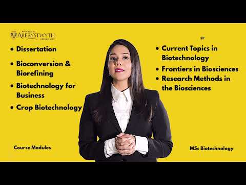 MSc Biotechnology - Course Modules - Aberystwyth University (UK)