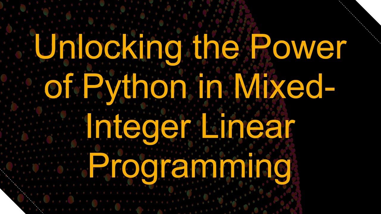 Unlocking the Power of Python in Mixed-Integer Linear Programming