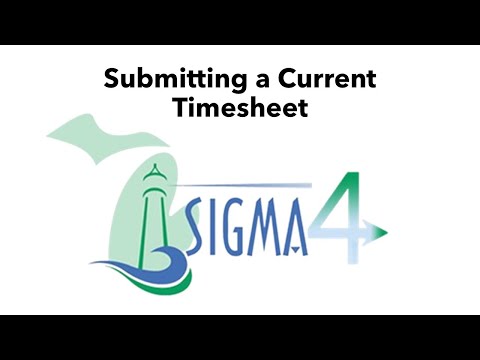 Submitting a Current Timesheet in SIGMA 4