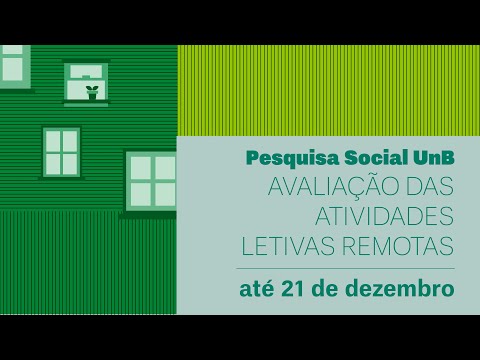 Pesquisa Social UnB: Avaliação das atividades remotas