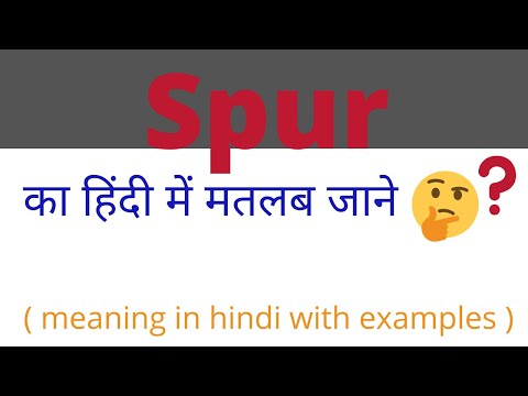 Spur meaning in hindi।Spur meaning।Spur ka kya matlab hota hai।Spur