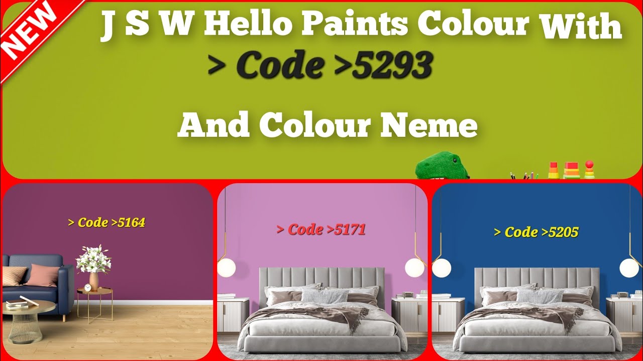 J S W hello paints colour code ||Asian paints colour code| jsw paints colour combination for bedroom