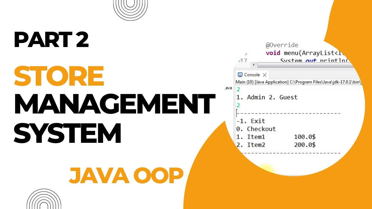 Store Management System using Java Object Oriented Programming (OOP) (Part 2)