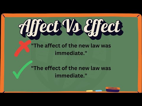 Affect Vs Effect | Difference Between Affect And Effect | Common Mistakes Hindi/urdu