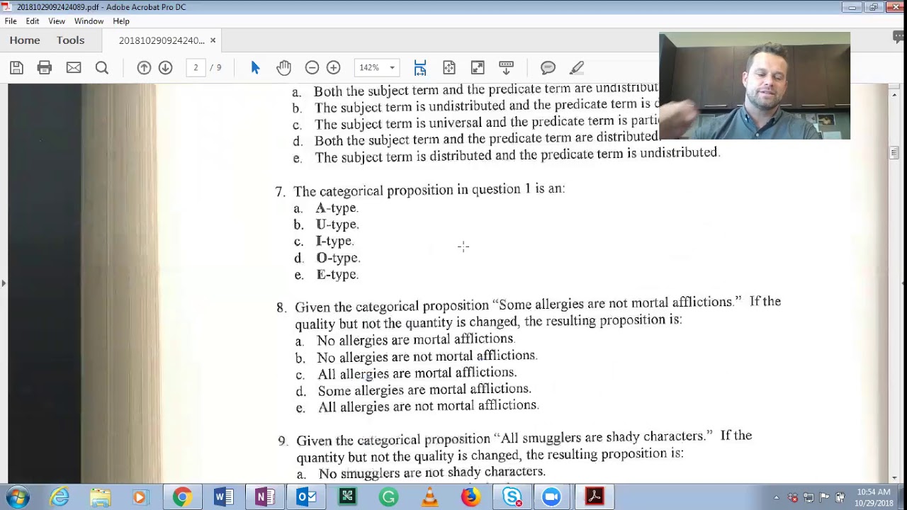Chapter 4 Practice Problems for Exam
