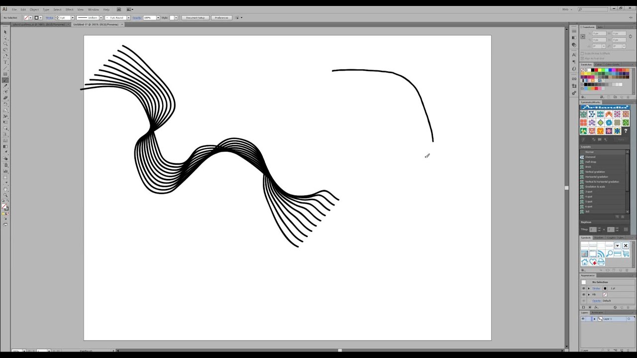 Creating abstract spirals using illustrator