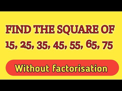 #squareof25 #zmarksclasses Find the square of 15 25 35 45 55 65 ... without factorisation #square