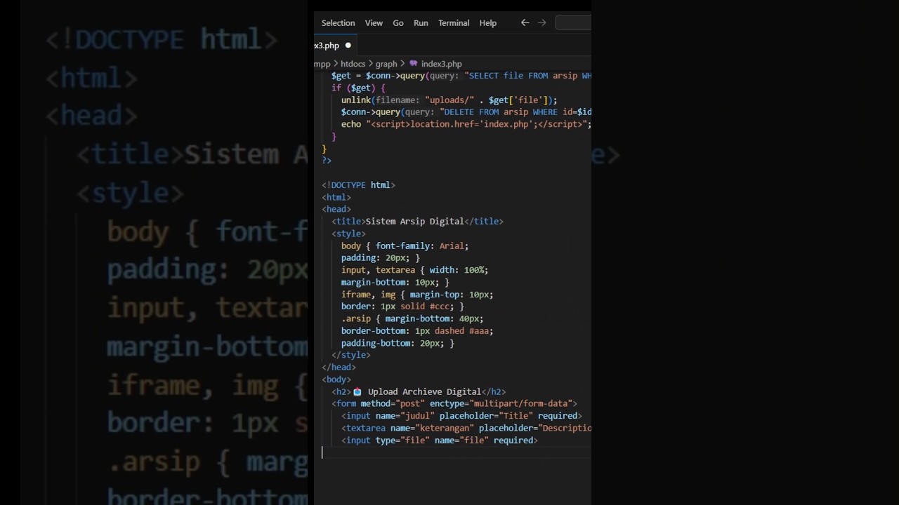 Digital Archieve PHP MYSQL