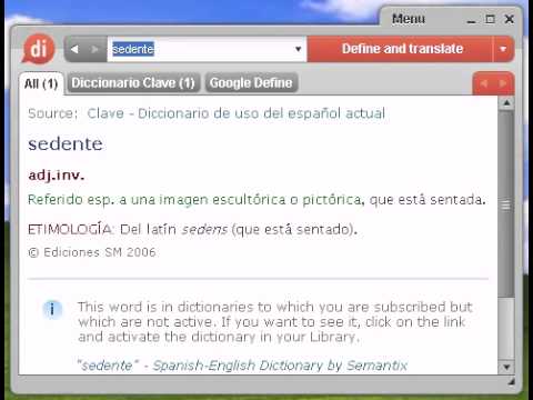 Definición de sedente