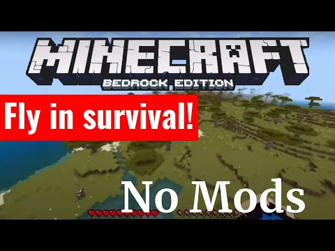 How to fly in survival mode in Minecraft Bedrock
