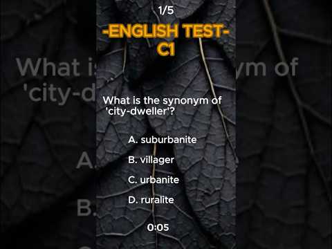 English test Synonyms C1 Levels in just 5 seconds #englishimprove #testyourknowledge #englishtest
