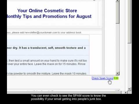 Email Marketer: Broadcast Email, Check Spam Score