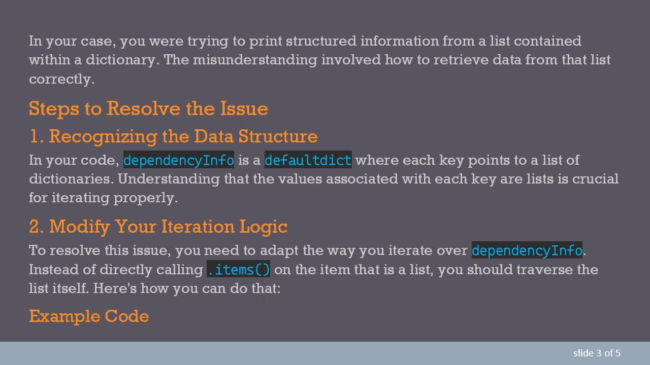 Solving the AttributeError: When a list Object Confounds with .items() in Python