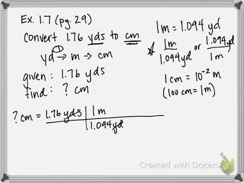 Example 1.7 Unit Conversion