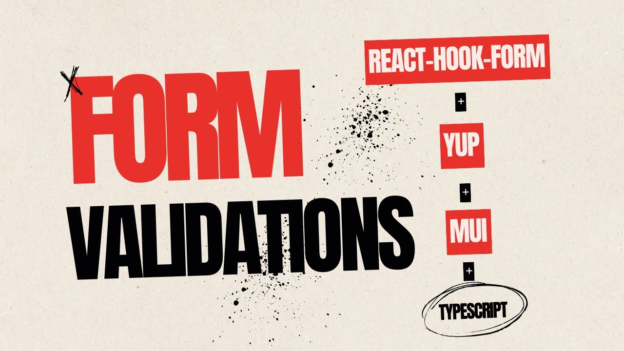 React hook form with yup validations | React JS + Typescript