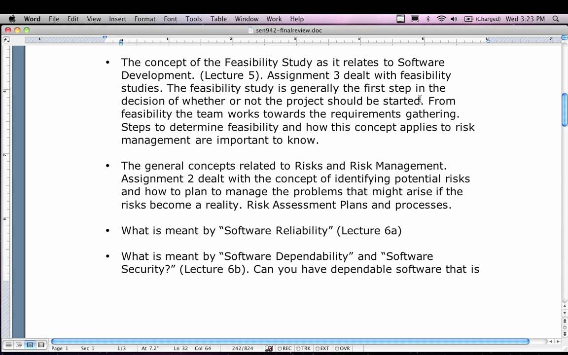 Software Engineering FINAL EXAM Review