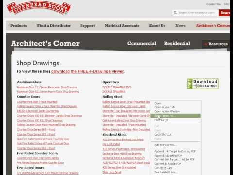 How to Download Shop Drawings from Overhead Door's website