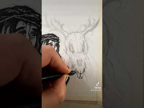 WENDIGO #shorts #drawingchallenge #draw #doodle #myth #mythology #sketch #supernatural #evil