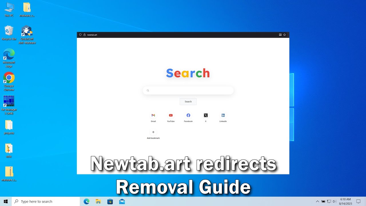 Newtab.art Browser Redirect Virus Removal Guide