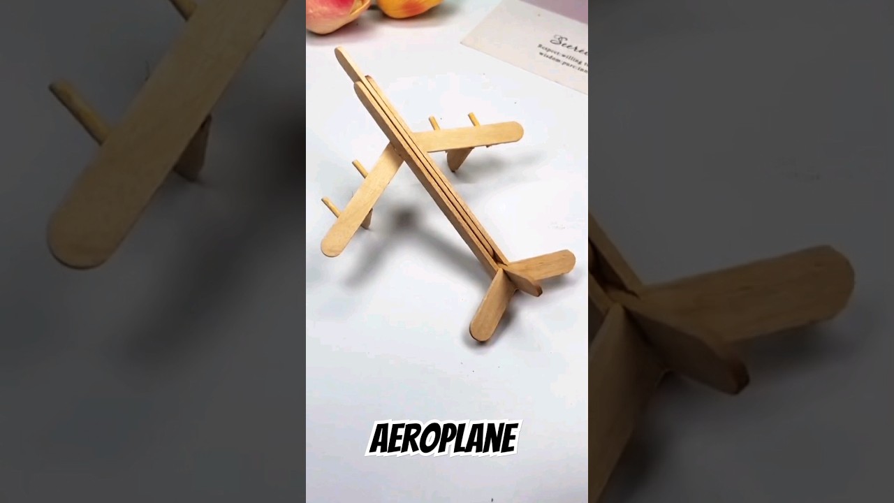 Popsicle Stick Aeroplane - Creative DIY Craft