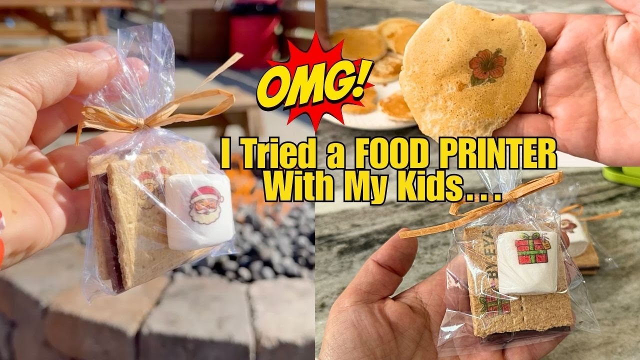 We PRINTED on FOOD! Pancakes, Marshmallows & More 🤯 | IKoffy Food Printer Review & Family Test