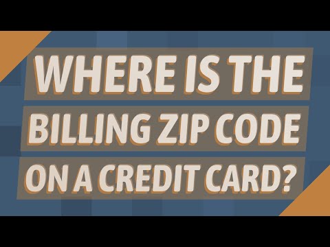 Where is the billing zip code on a credit card?