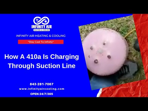 Charging Refrigerant 410A through The Suction Line On A Heat Pump Condensing Unit