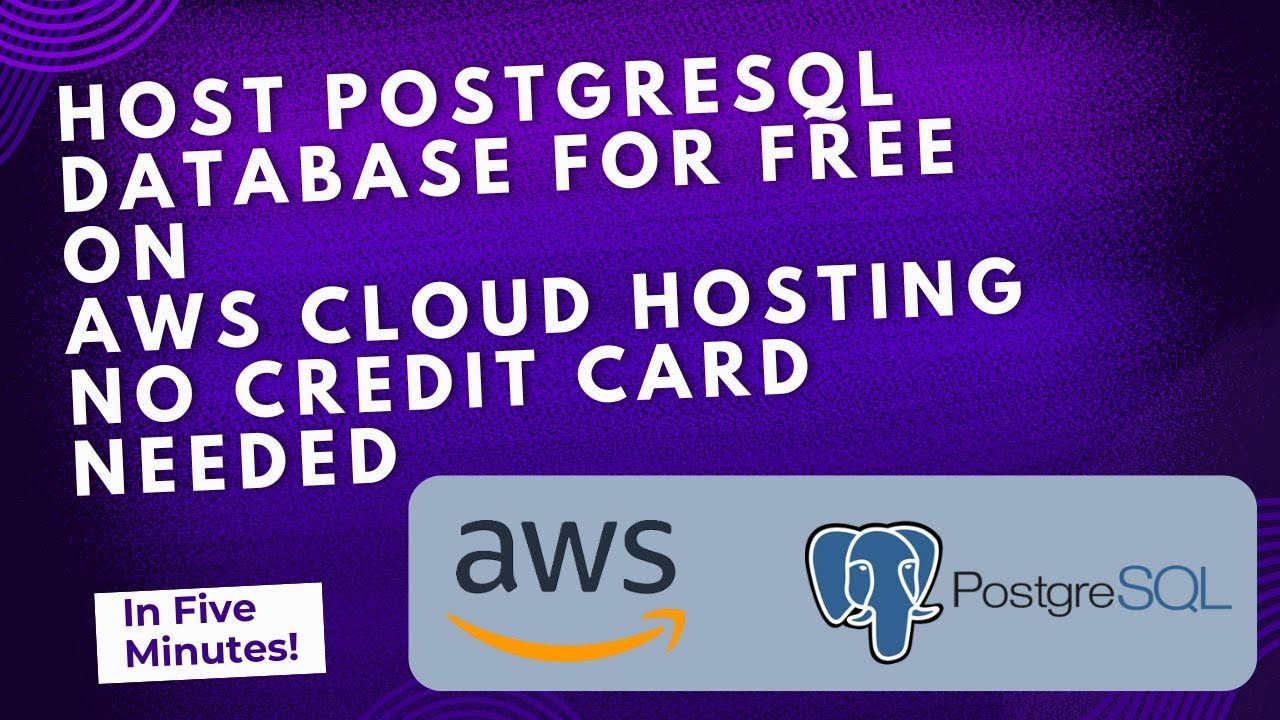 Host PostgreSQL Database for free on AWS Cloud Hosting - No Credit Card Needed