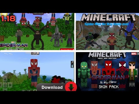 MINECRAFT PE SPIDERMAN MOD DOWNLOAD || 1.18 NEW SPIDERMAN ADDON AND MOD || MINECRAFT NEW MOD 2022