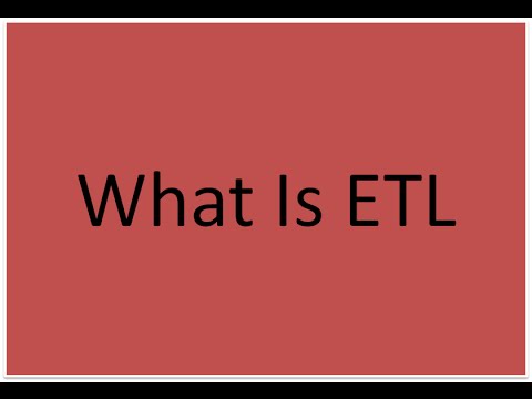 What is ETL