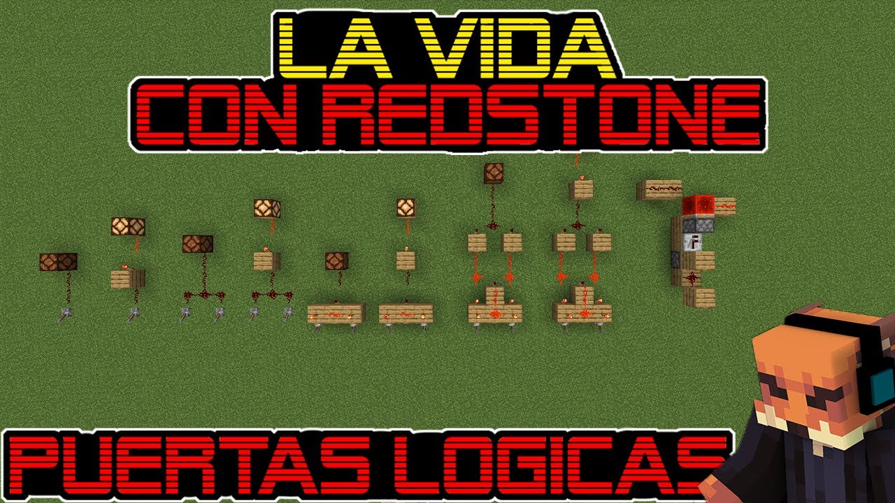 CÓMO HACER PUERTAS LÓGICAS EN MINECRAFT - La vida con Redstone