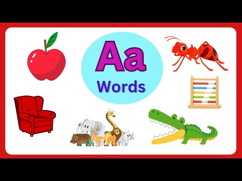 Words That Start With Letter Aa | a word | Letter A Vocabulary | Phonic Sounds | AK Kids Channel
