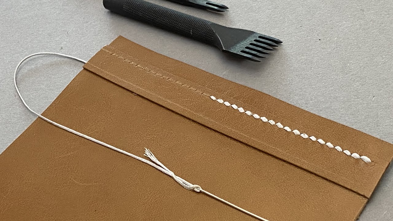 How to Saddle Stitch with One Needle | Easy Leathercraft Technique