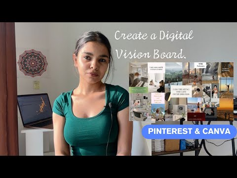 How to make digital vision board | step by step | Pinterest and Canva