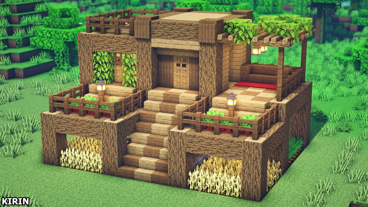 ⚒️Minecraft: How to Build a Large Survival Farm House - Minecraft Builders