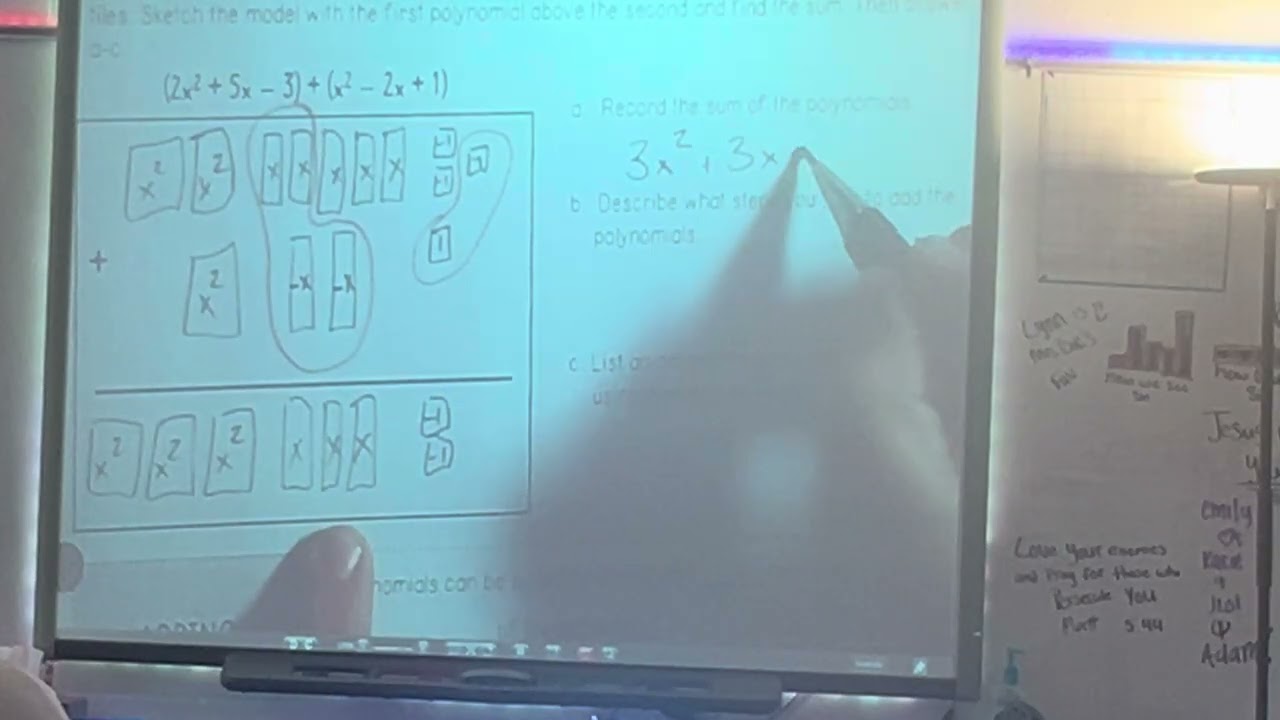 6-5 Adding & Subtracting Polynomials Part 1