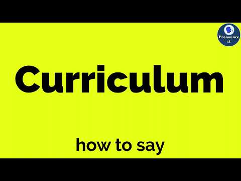 How to pronounce Curriculum in English? Curriculum pronunciation in British English & American