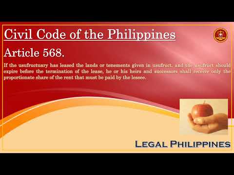 What If A Usufructuary Leases Properties In Usufruct? | Civil Code Article 568